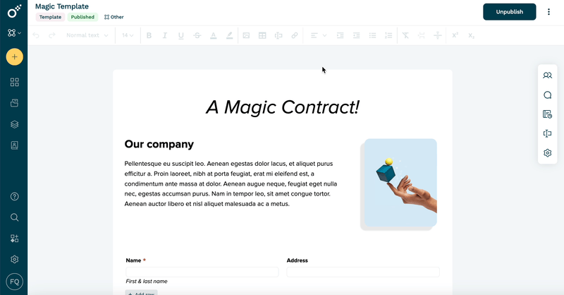 Create a template – Oneflow Help Center