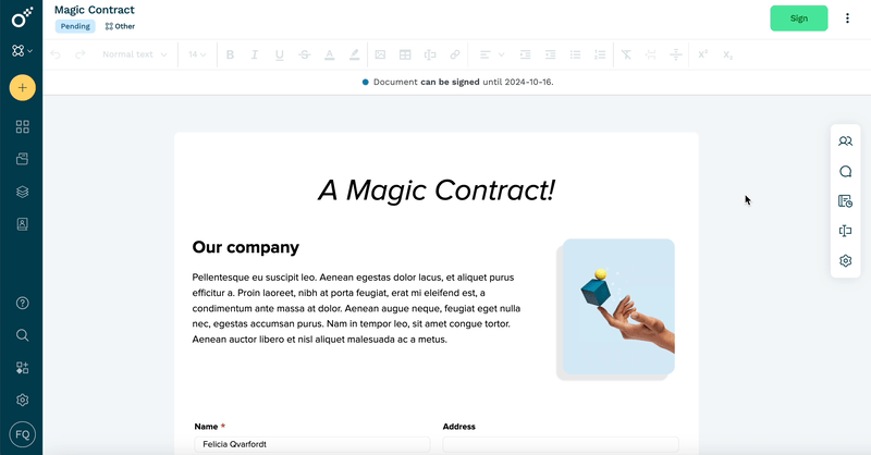 Required Fields – Oneflow Help Center