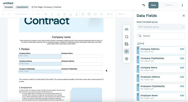 Fields on PDF – Oneflow Help Center