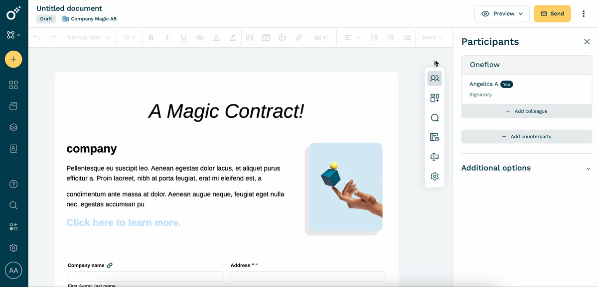 Preview – Oneflow Help Center