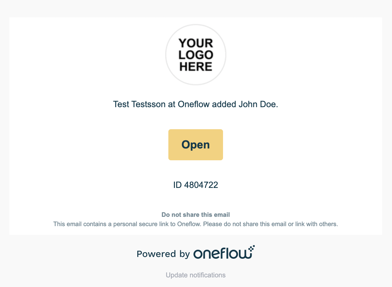Notifications - For recipients – Oneflow Help Center