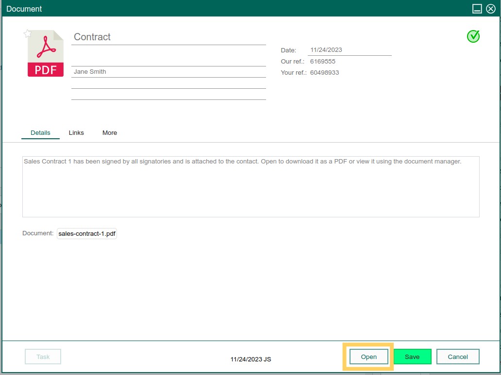 Download signed contracts (SuperOffice) – Oneflow Help Center