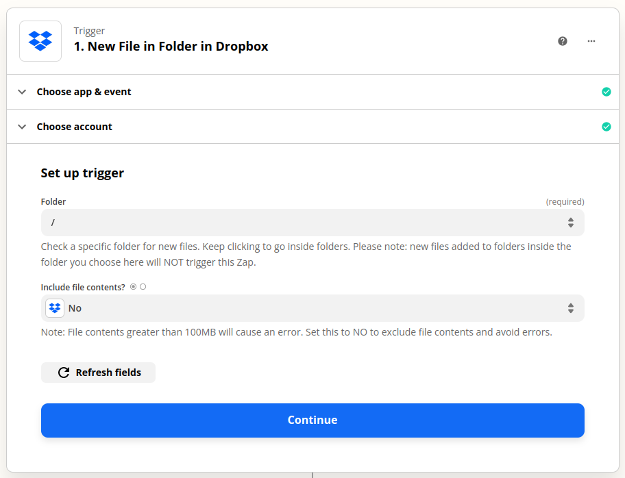Template: Convert Dropbox PDF file into a Oneflow contract (Zapier) – Oneflow Help Center