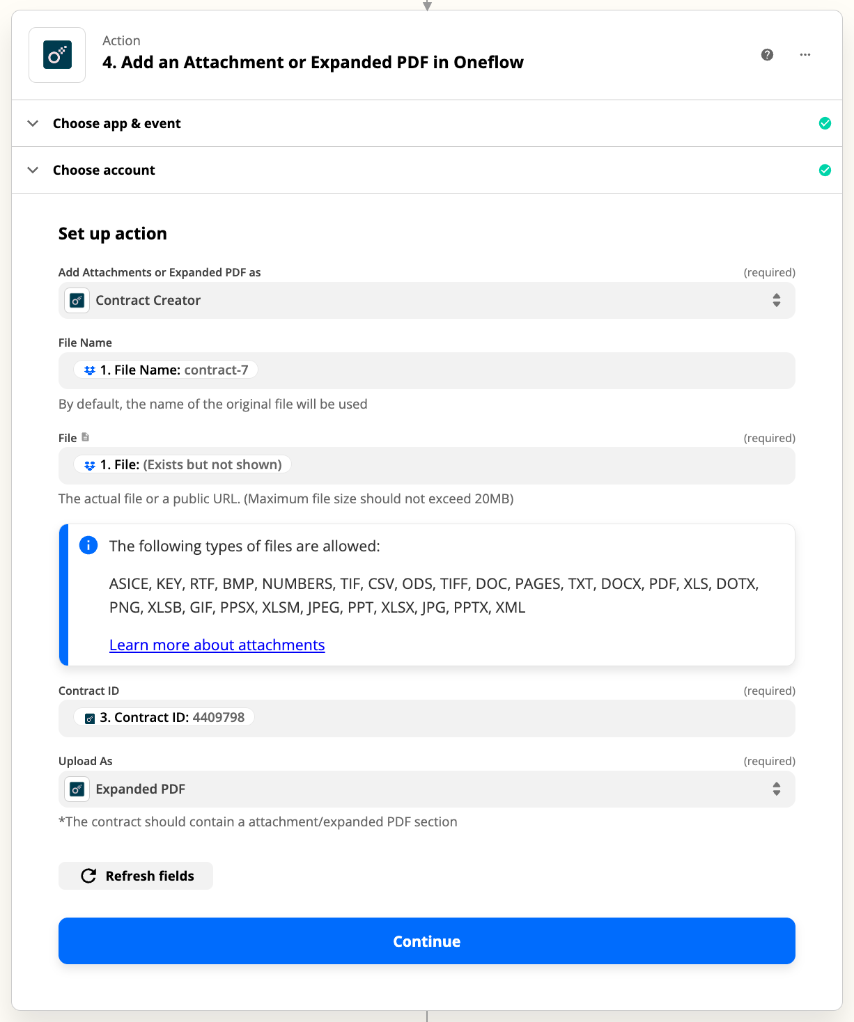 Template: Convert Dropbox PDF file into a Oneflow contract (Zapier) – Oneflow Help Center