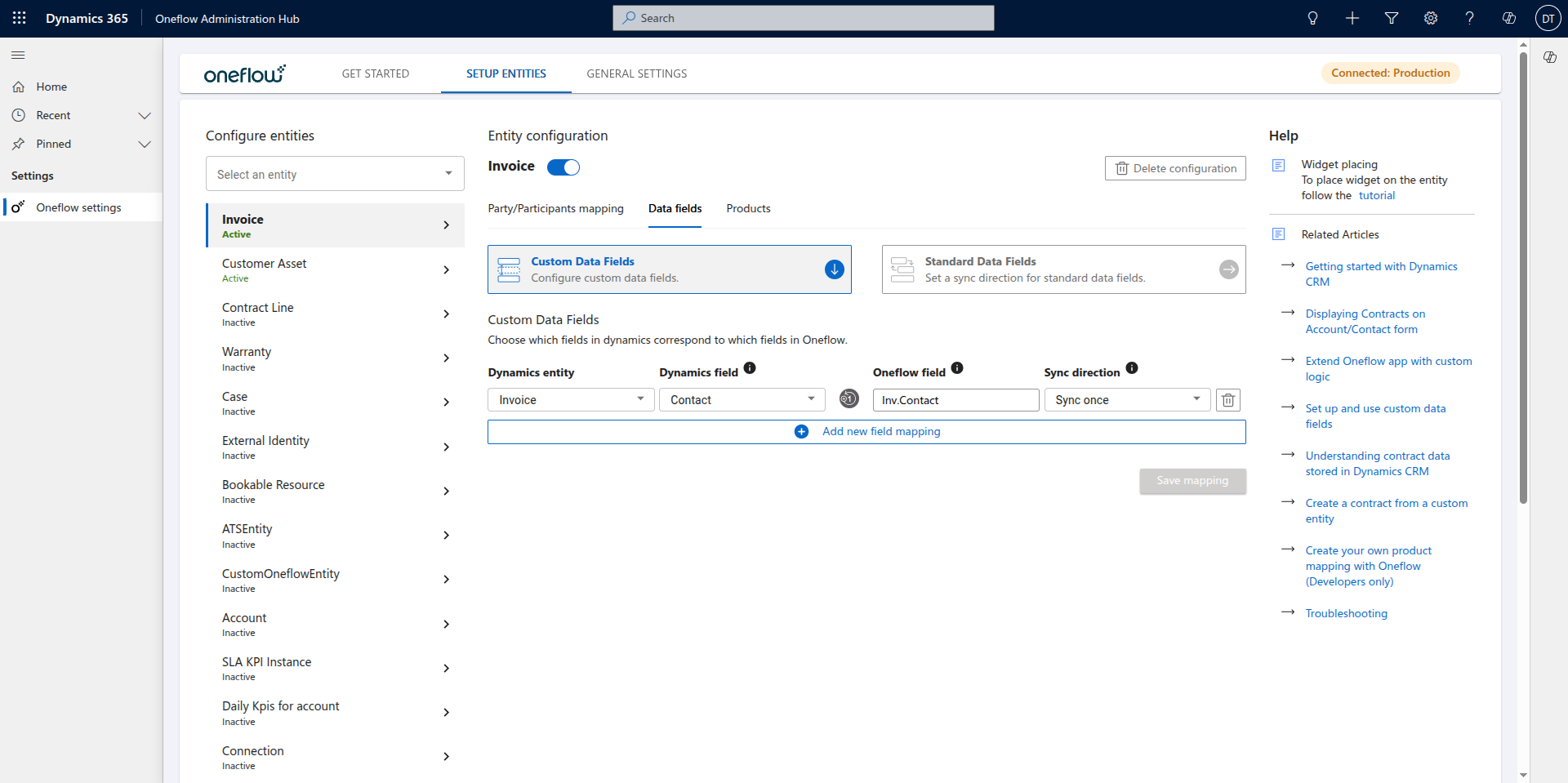 Two-way sync for products (Dynamics 365) – Oneflow Help Center